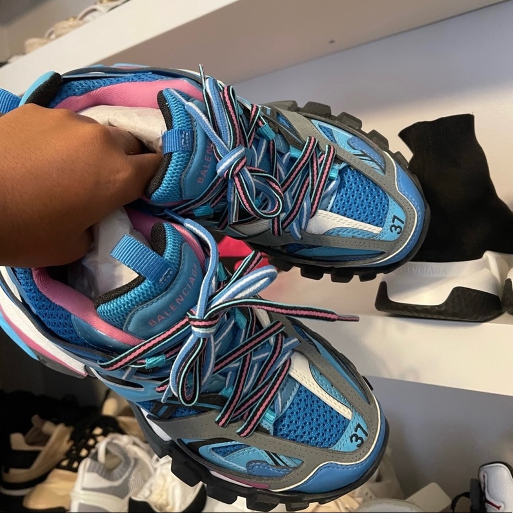 Pink & Blue Balenciaga Track Sneakers Relisted - Gem